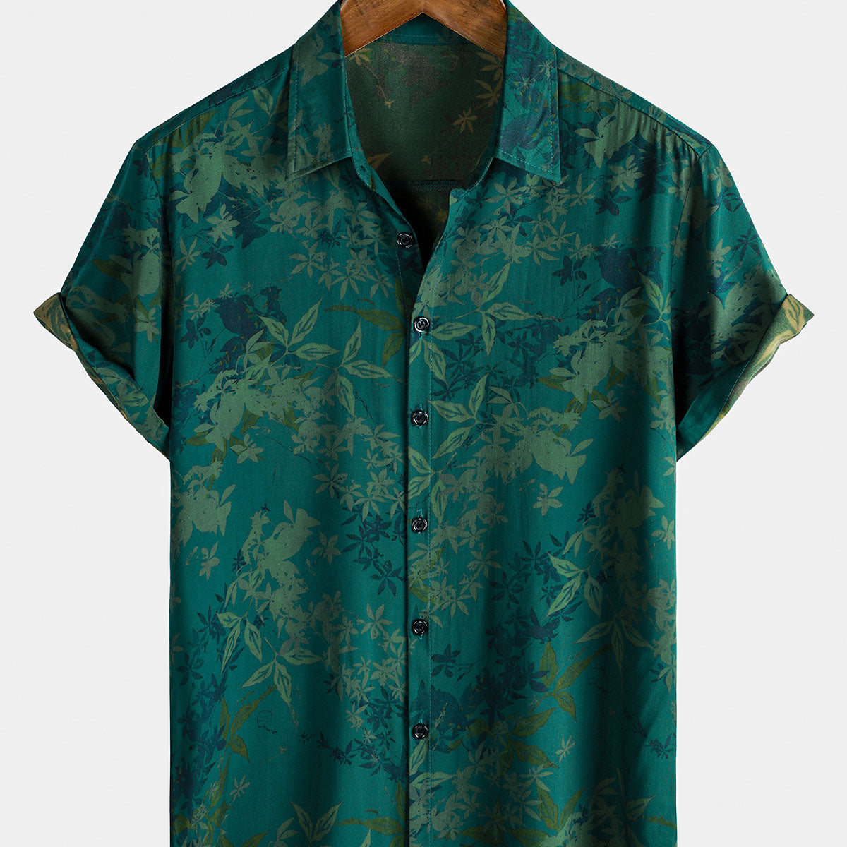 Men's Vintage Floral Breathable Vacation Short Sleeve Shirt – Alsofitit
