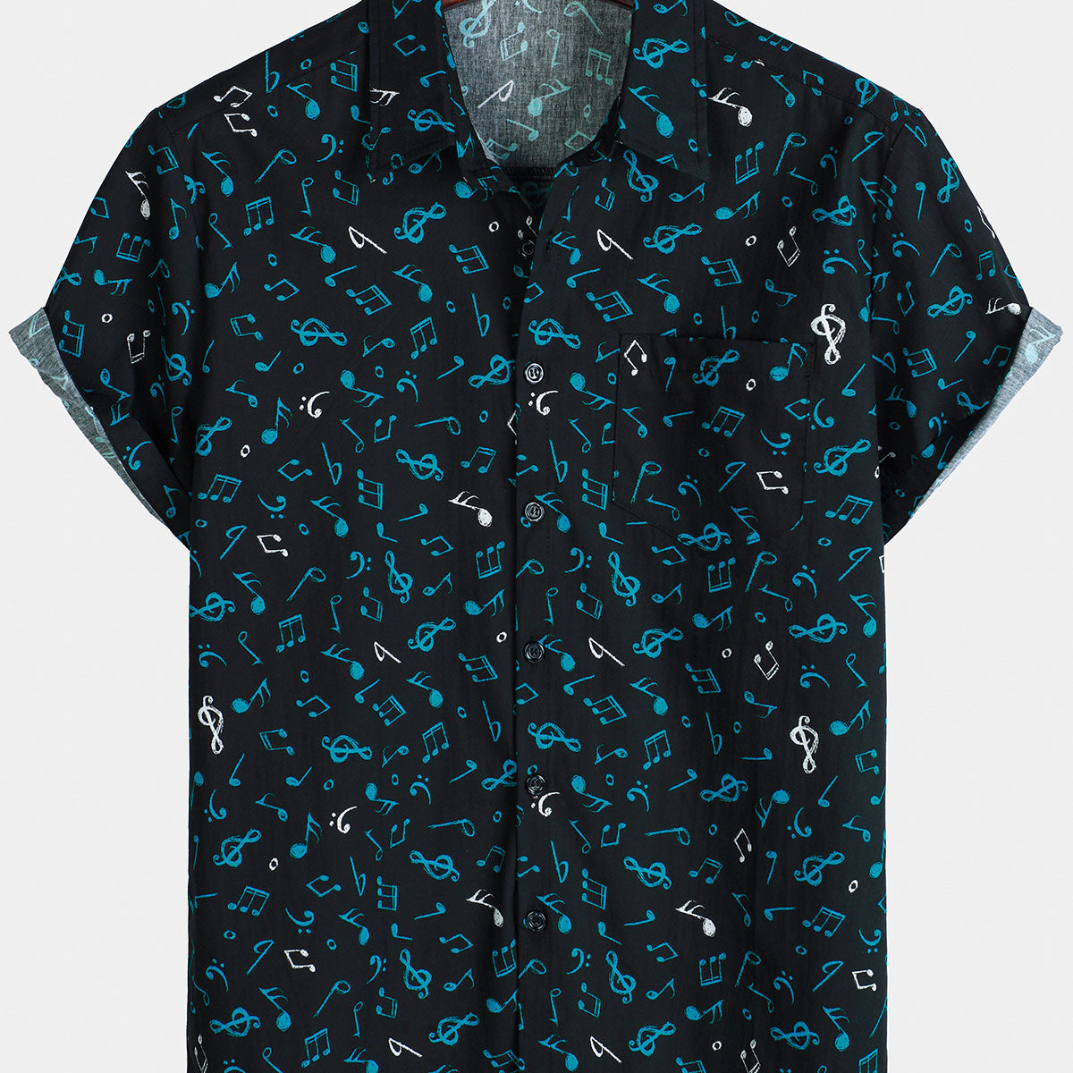 Men's Short Sleeve Cool Holiday Music Festival Funny Button Up Shirt ...