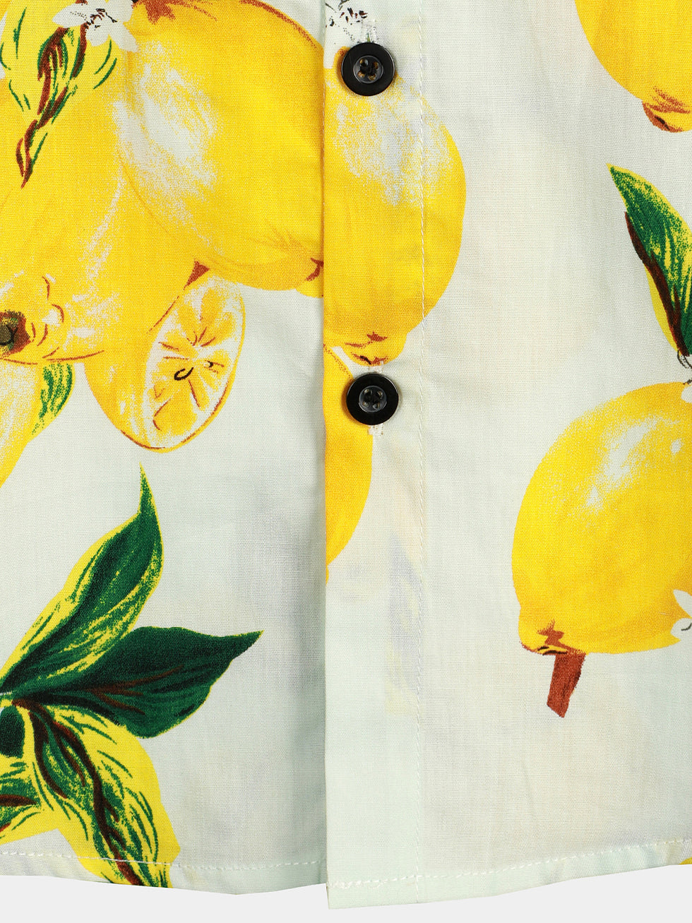 Men's Lemon Print Short Sleeve Button Up Beach Summer Hawaiian Shirt ...